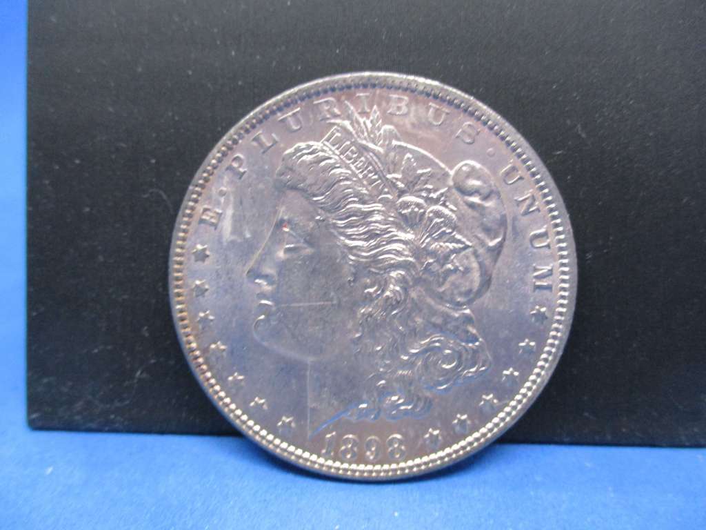 1898 $1 Morgan Silver Dollar - Violet Toning - Frosty BU | Family ...